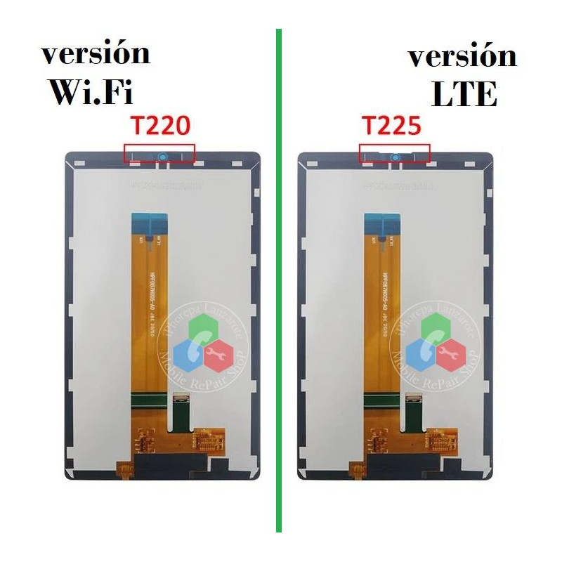 SAMSUNG TAB A7 LITE LTE t225 2021 - PANTALLA COMPATIBLE HQ - BLANCO